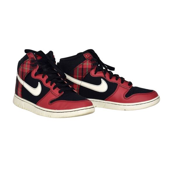 Nike | Shoes | B4 Auth Nike Dunk High Retro Se Tartan Plaid Black Red ...